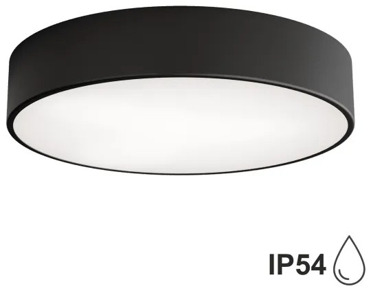 Brilagi - Koupelnové stropní svítidlo CLARE 3xE27/24W/230V pr. 40 cm černá IP54