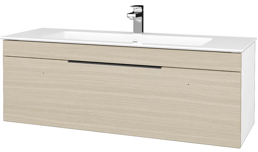 Dřevojas Koupelnová skříň ASTON SZZ 120 Varianta: N01 Bílá lesk / Úchytka T02 / D01 Beton
