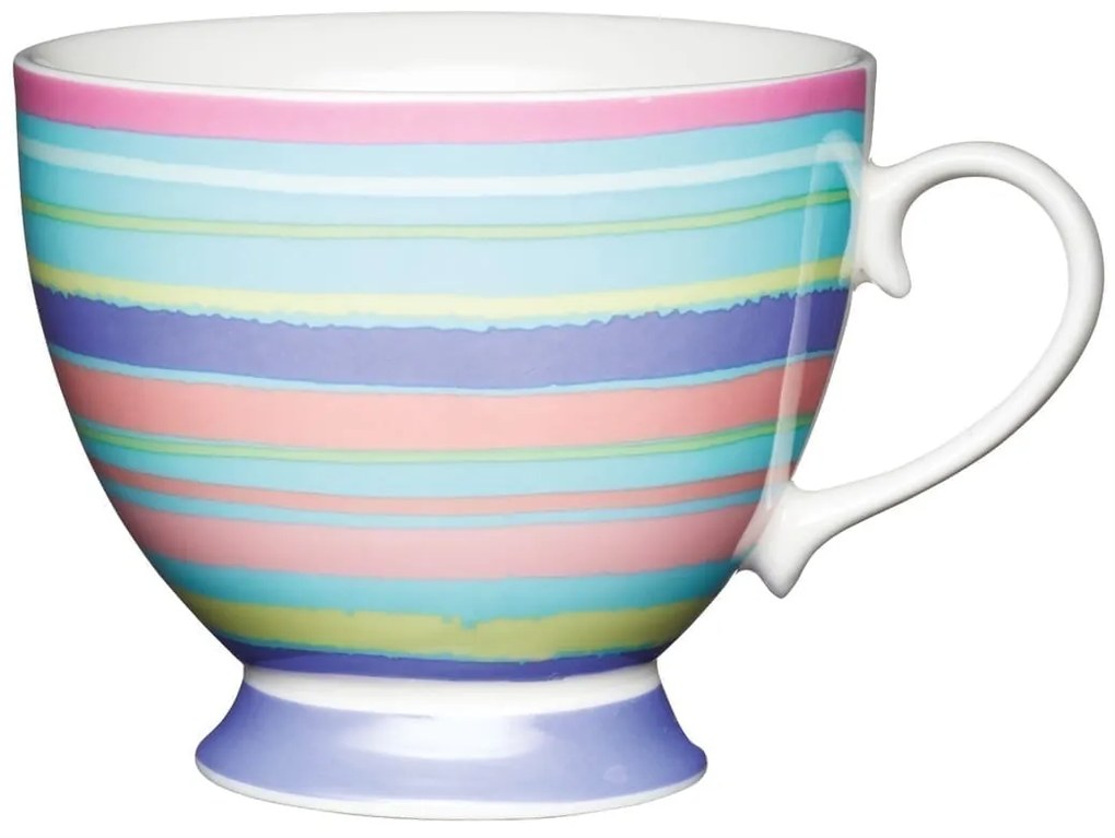 KitchenCraft Porcelánový hrníček Bright Stripe - 400ml