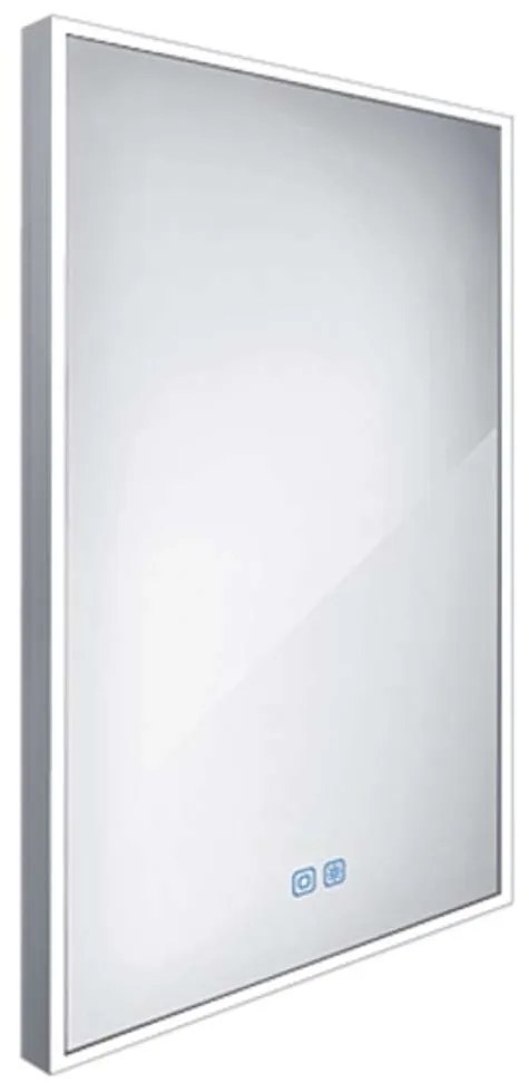 Nimco - Zrcadlo s LED osvětlením, 50x70 cm, dotykový senzor, hliník ZP 13001VX