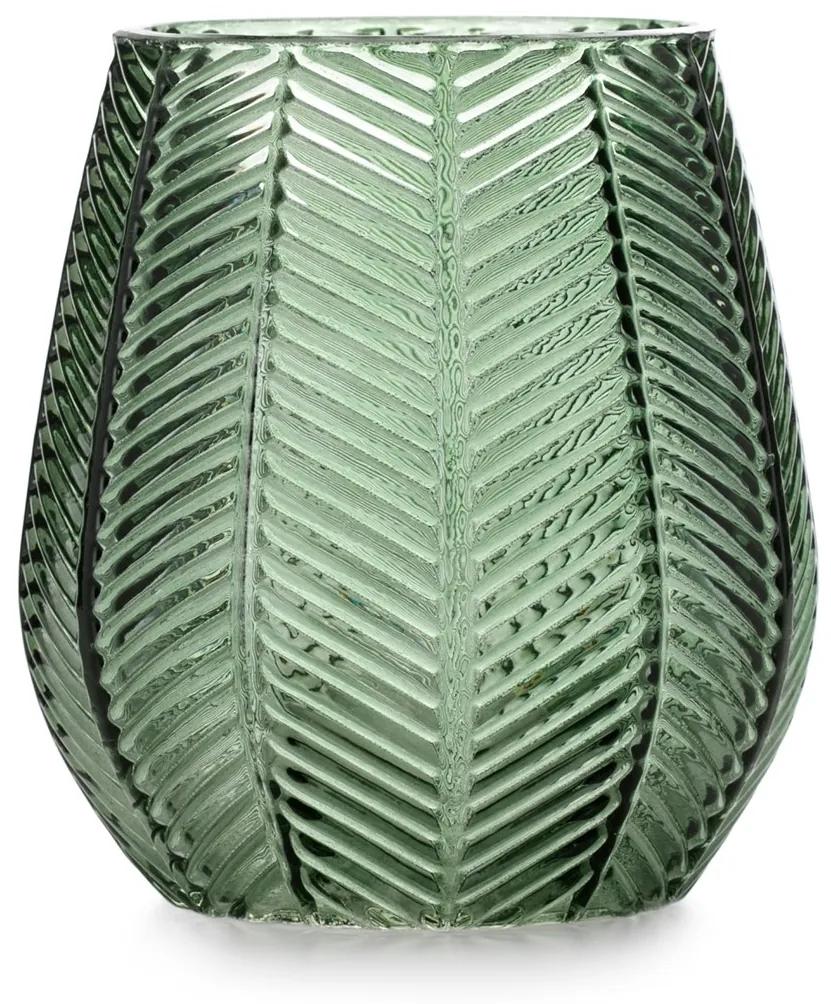 Váza AmeliaHome Vitoria lahvově zelená, velikost 12*13,5