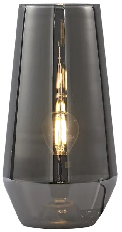 Stolní lampa LEO, kouřové sklo