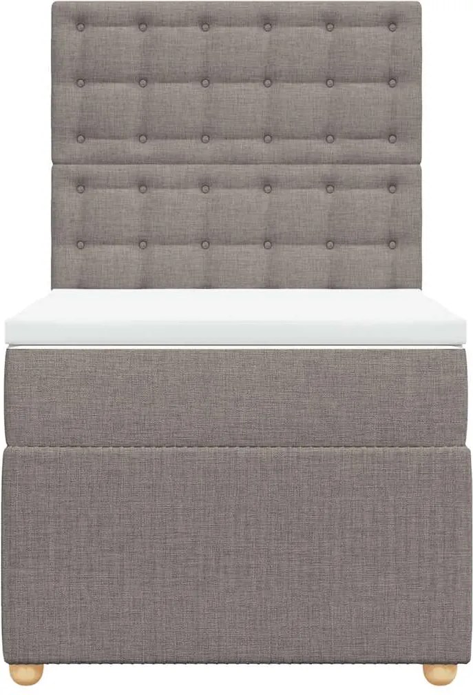 Box spring postel s matrací taupe 100 x 200 cm textil 3291985