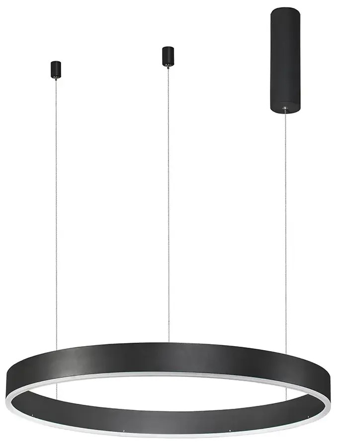 LED lustr Motif 60 černé stmívatelné