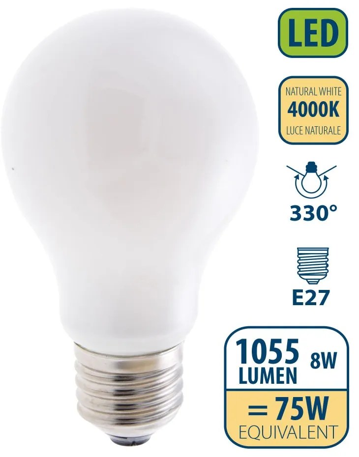 VELAMP OPAL FILAMENT žárovka 8W, E27, 4000K
