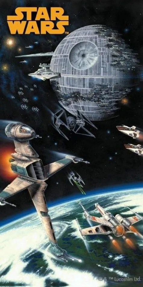 Osuška Star Wars spaceships 75x150 cm 75/150