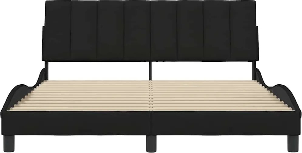 Rám postele bez matrace Hanko černý 160 x 200 cm textil 3310400