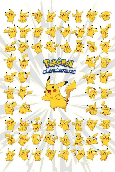 Plakát, Obraz - Pokemon - pikachu, (61 x 91,5 cm)
