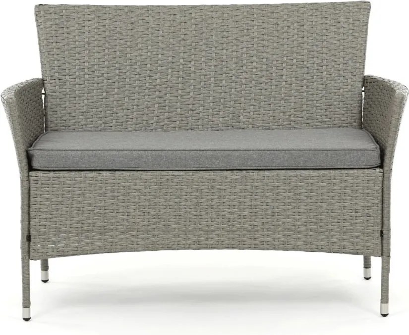 Zahradní sestava AZS-A1442 GREY, polyratan, šedá (111 x 62) cm