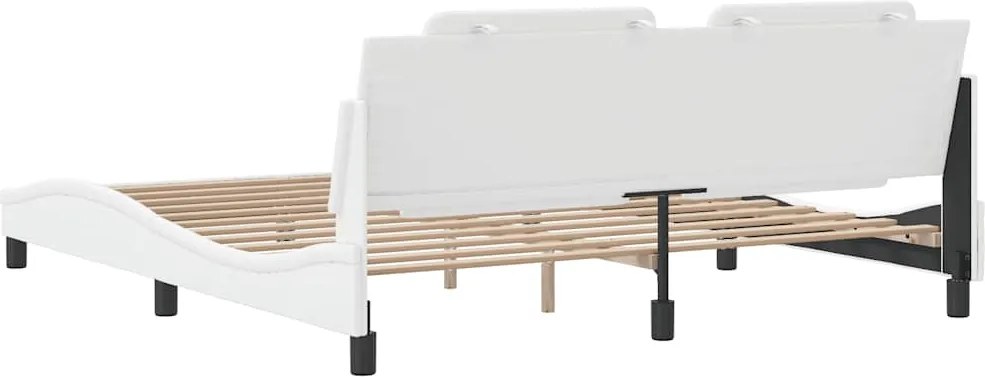 Rám postele bez matrace Zadar bílý 180x200 cm umělá kůže 3208199