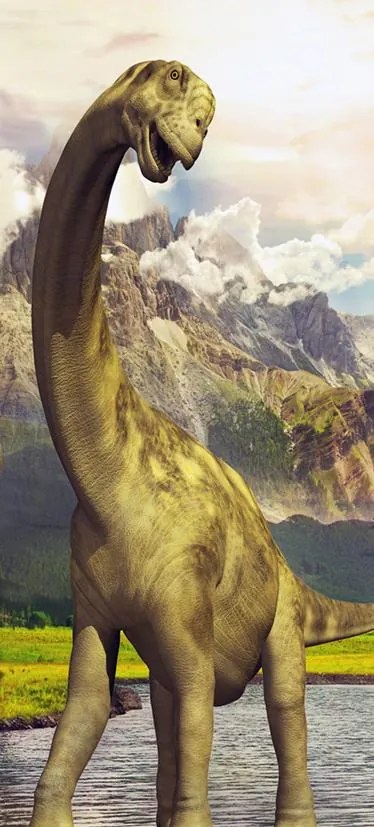 Samolepící fototapeta na dveře 95x210cm - dinosaurus