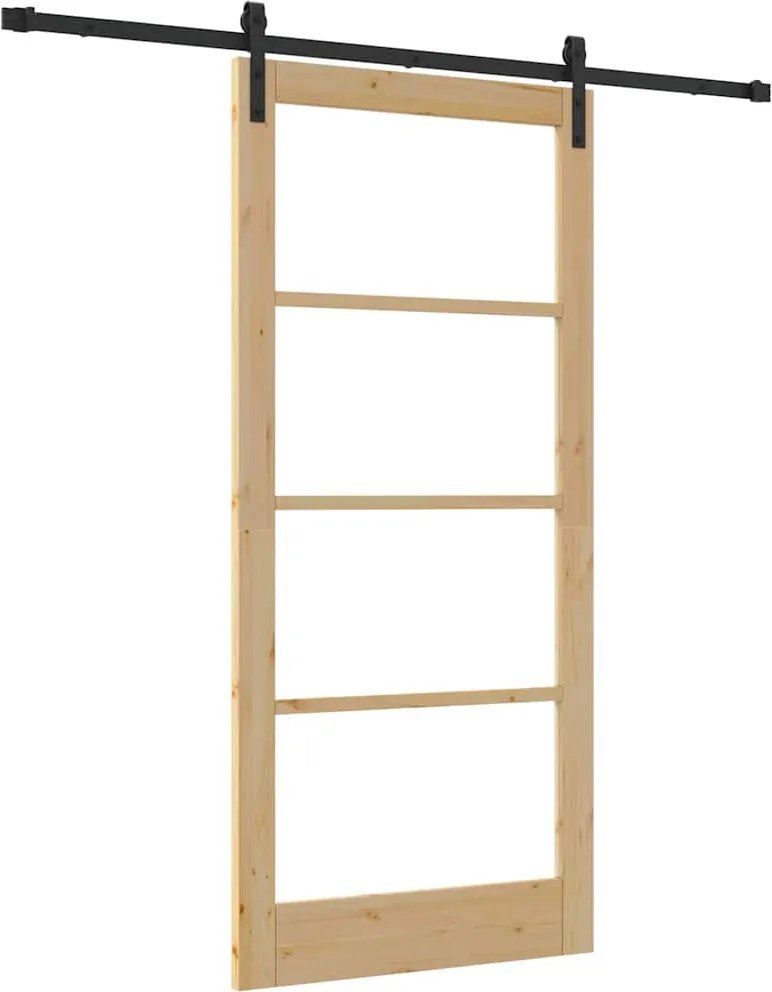Posuvné dveře ORKDAL Přirozená a černá 93 x 202 cm 3331867