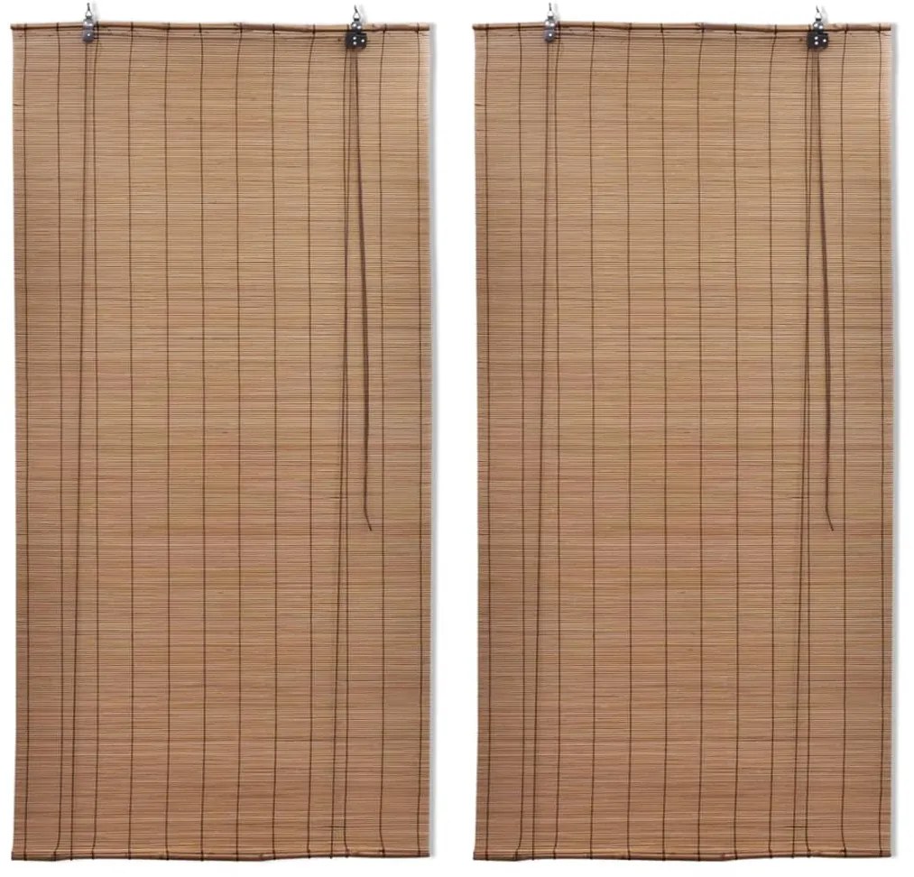 Zatemňovací rolety z bambusu 2 ks 150 x 220 cm hnědé 3057521