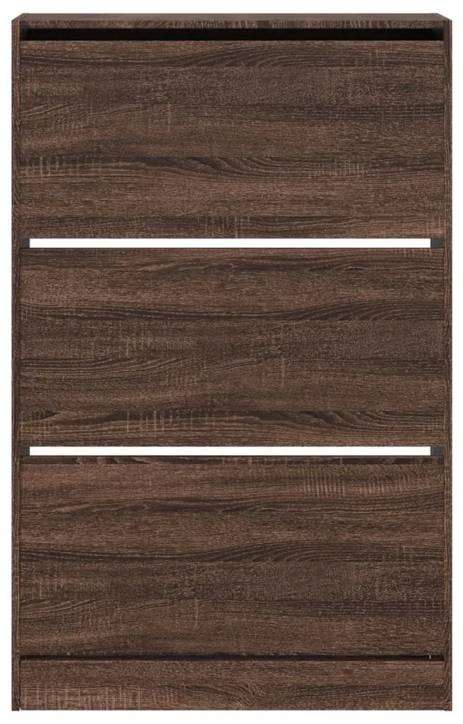 Botník hnědý dub 80 x 21 x 125,5 cm kompozitní dřevo - Default Title