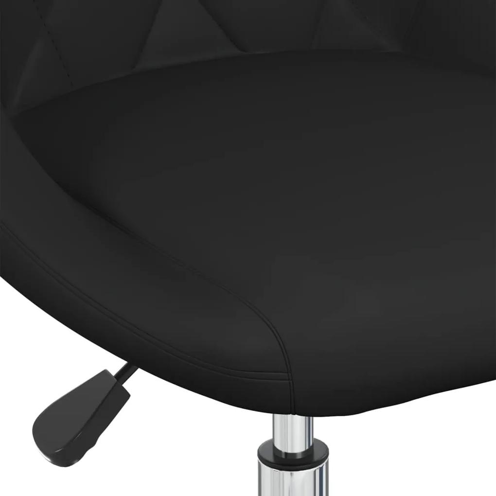 Otočné jídelní židle 6 ks černé umělá kůže,  3088676