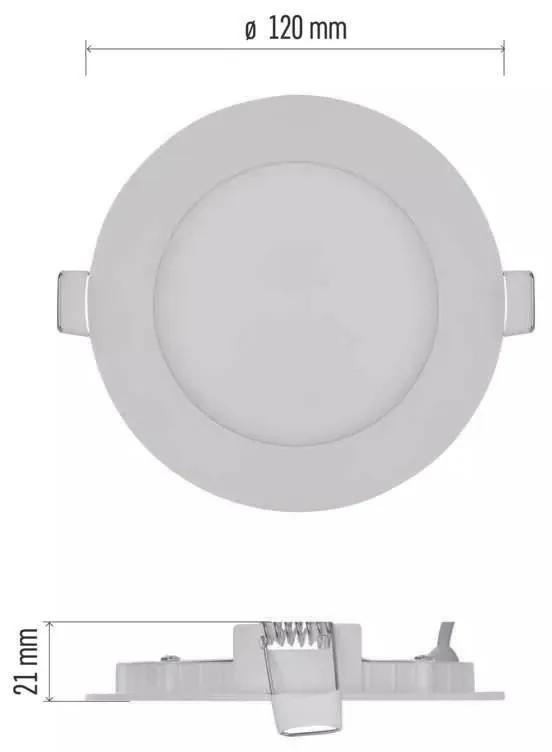 Emos lighting LED zápustný panel NEXXO ø12cm, 7W, kulatý, bílý Barva: Bílá, Chromatičnost: 4000K