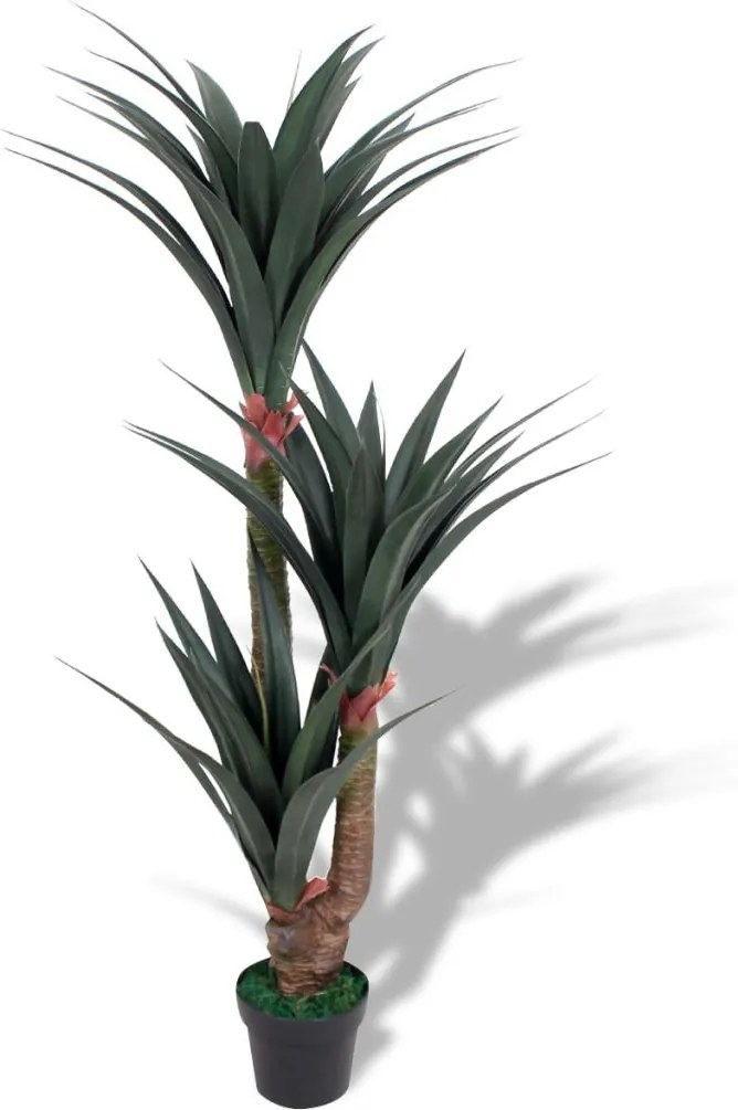 Umělá rostlina juka s květináčem - 155 cm | zelená