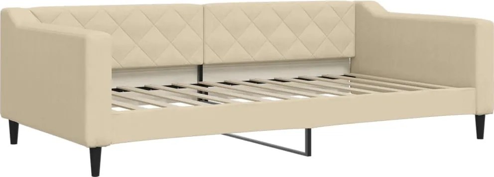 Válenda s matrací krémová 100 x 200 cm textil 3197417