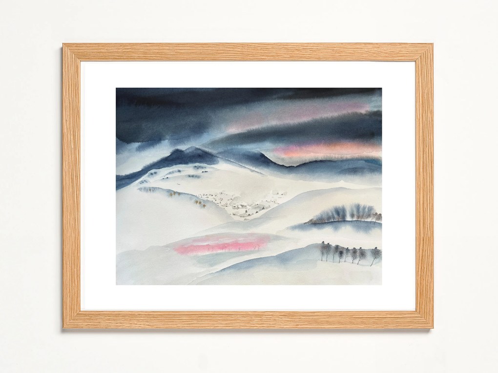 Martina Špinková | Svítání nad Jasinou Rám: Černý, Velikost: 30 x 40 cm