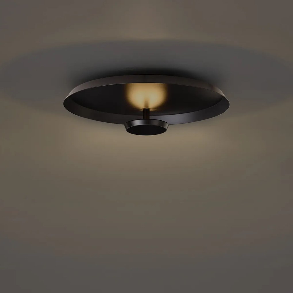 Moderní stropní svítidlo matně černé vč. LED s 3-stupňovým stmíváním - Sombra