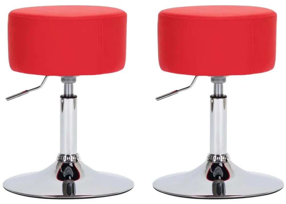 249556 vidaXL Barové stoličky 2 ks červené umělá kůže