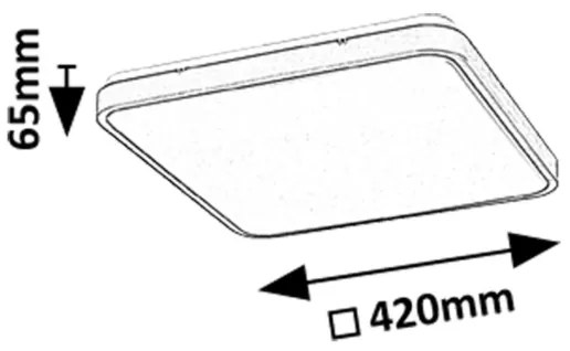 Rabalux 71434-LED Stm. koup. stropní svítidlo ALENZO LED/36W/230V IP44 černá +DO