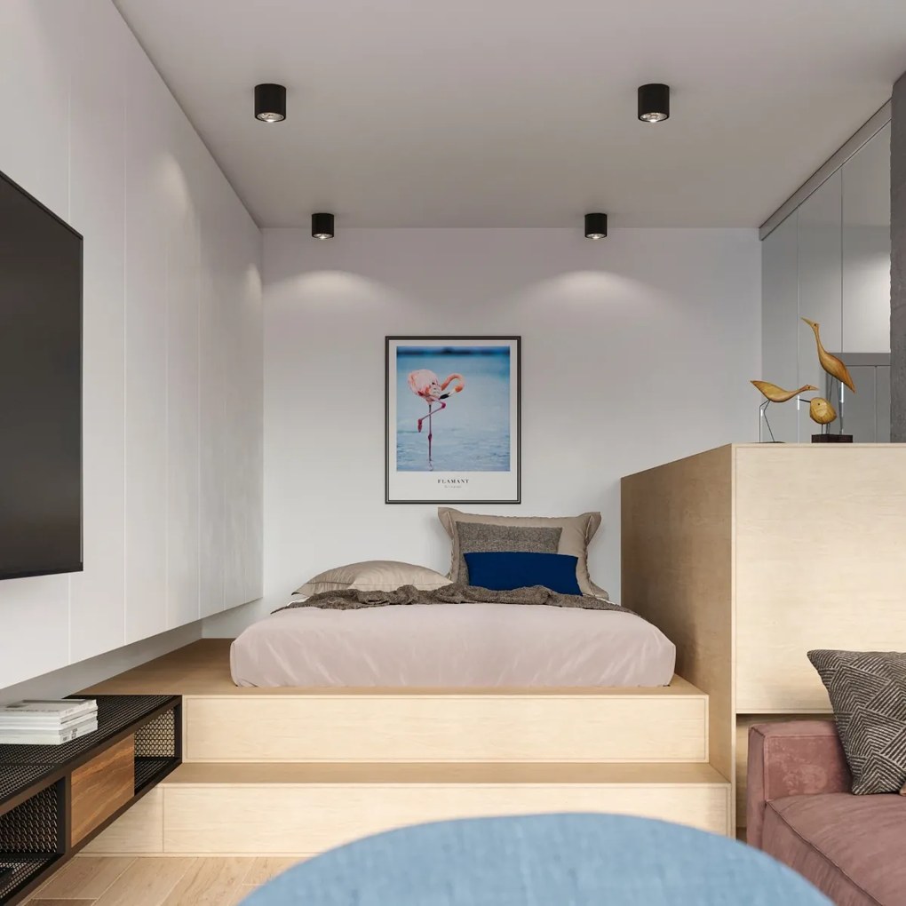 Sollux Lighting Stropní svítidlo TIUBE Černá