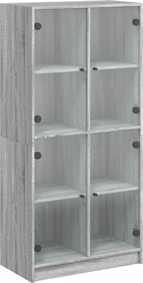 Highboard s dvířky šedý sonoma 68x37x142 cm kompozitní dřevo 3295862