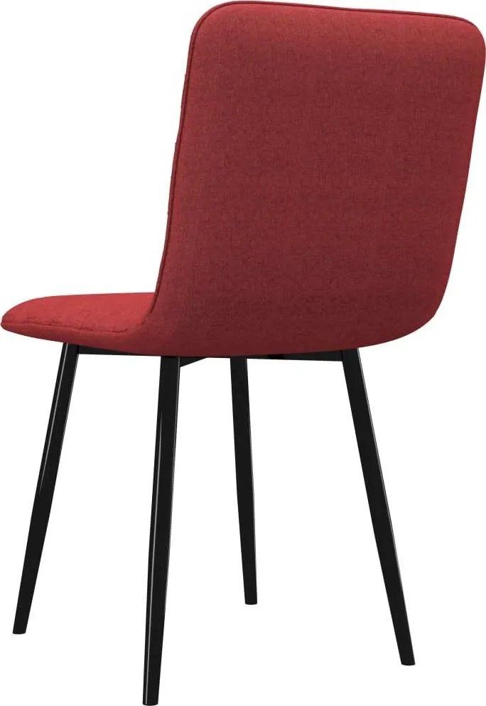 vidaXL Otočné jídelní židle 2 ks textil [282511] Barva: vínová červená