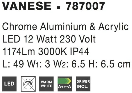 LED nástěnné svítidlo Vanese 49