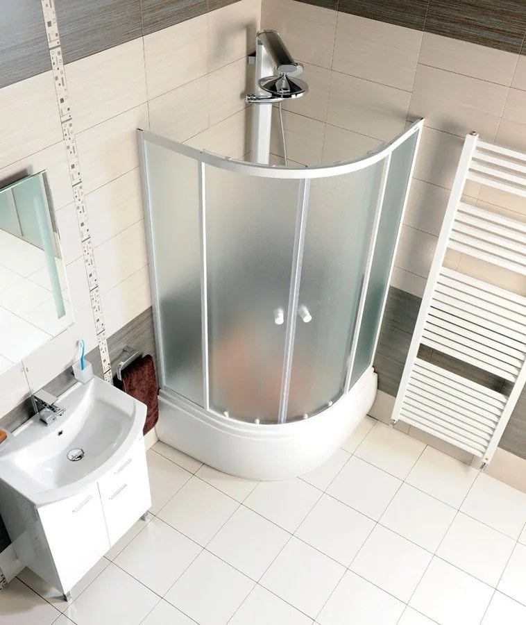 Aqualine Aqualine, Sprchová vanička akrylátová, čtvrtkruh 90x90x28cm včetně nožiček, R550, C93