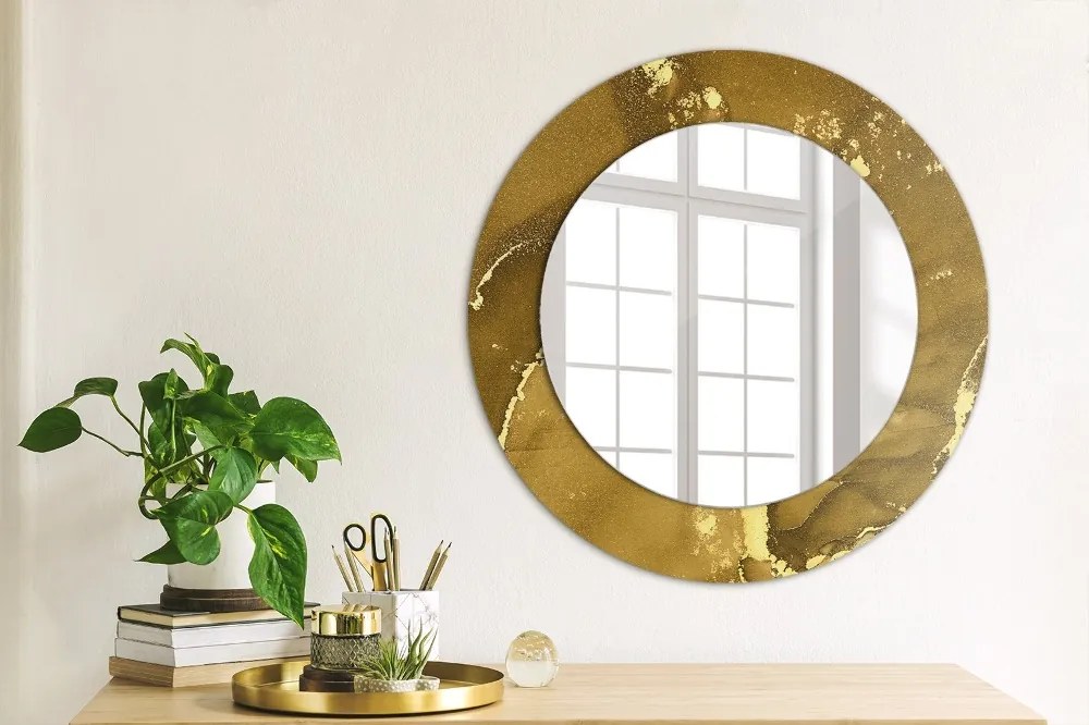 Kulaté dekorační zrcadlo na zeď Kovové víry