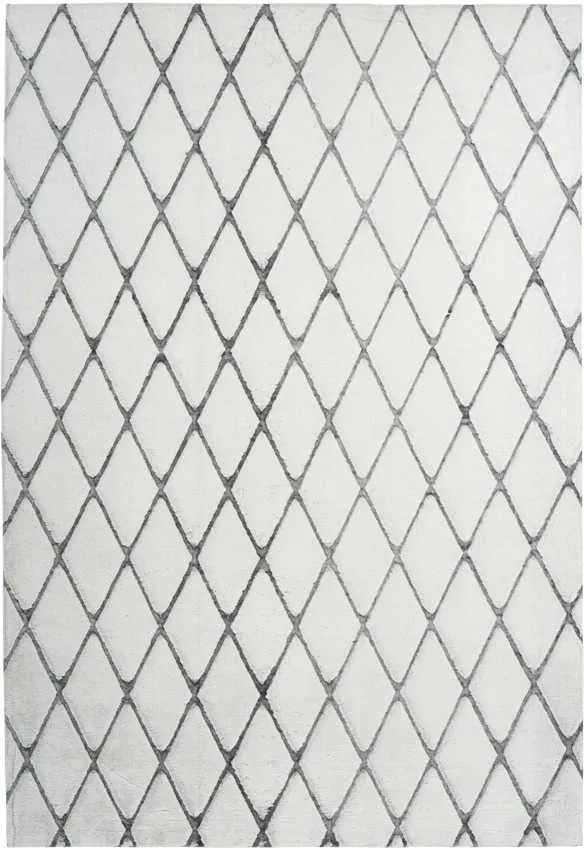 Kusový koberec Vivica 225 Bílá / Anthrazit 80 x 150 cm