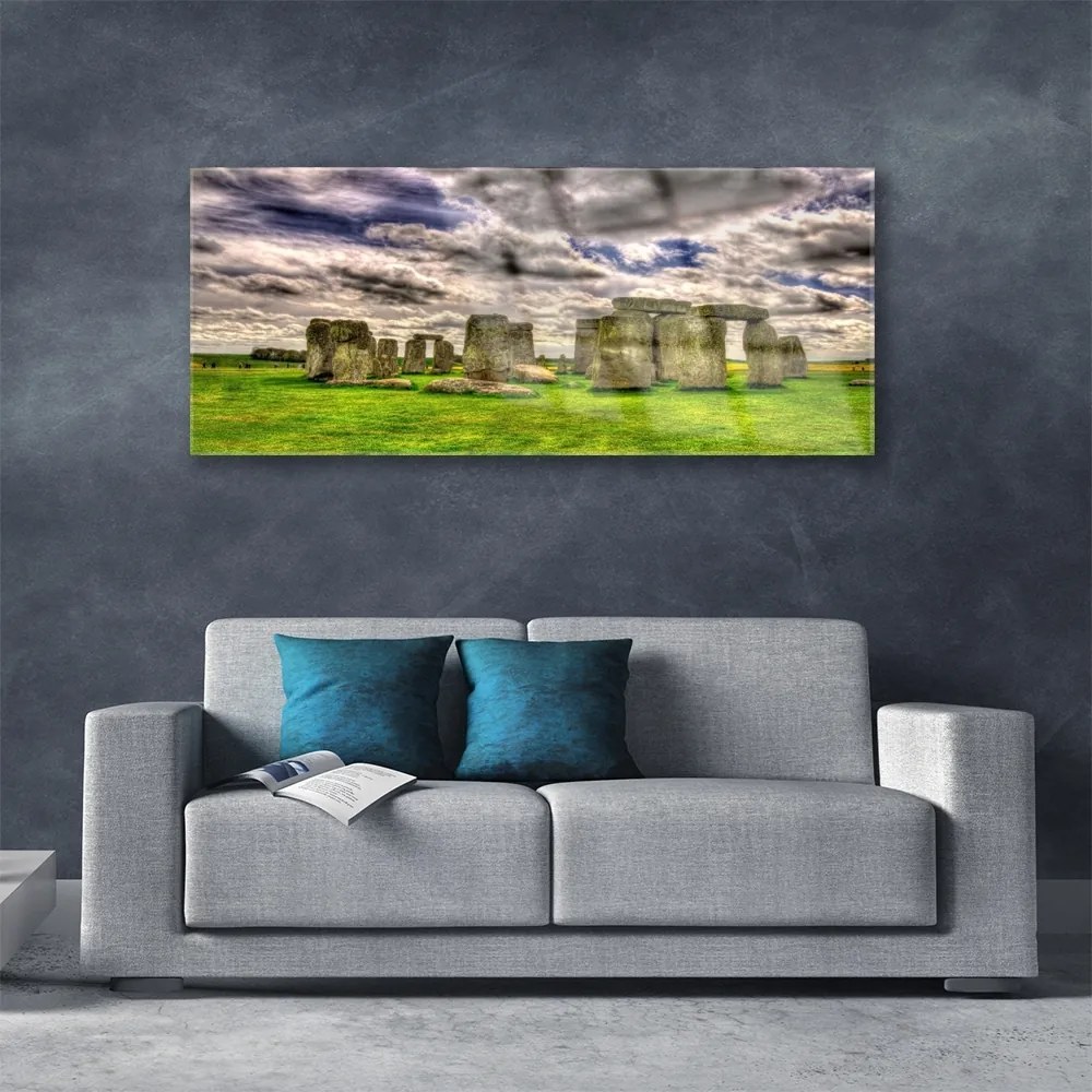 akrylový obraz Kameny Krajina 125x50 cm