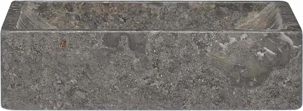 Umyvadlo 45 x 30 x 12 cm mramor šedé s vysokým leskem 149156