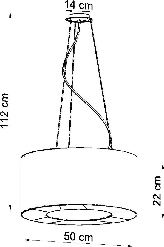 Sollux Lighting Lustr SATURNO 50 černý
