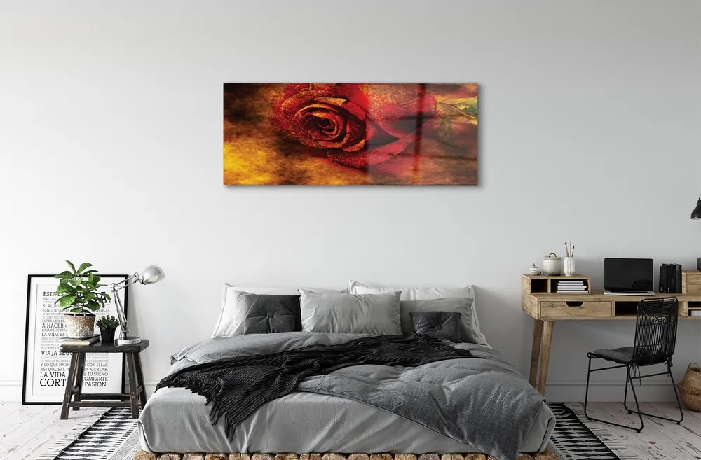 akrylový obraz rose picture 120x60 cm