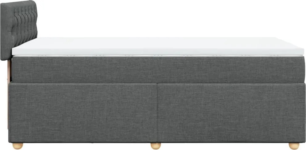 Box spring postel s matrací tmavě šedá 100 x 200 cm textil 3288899