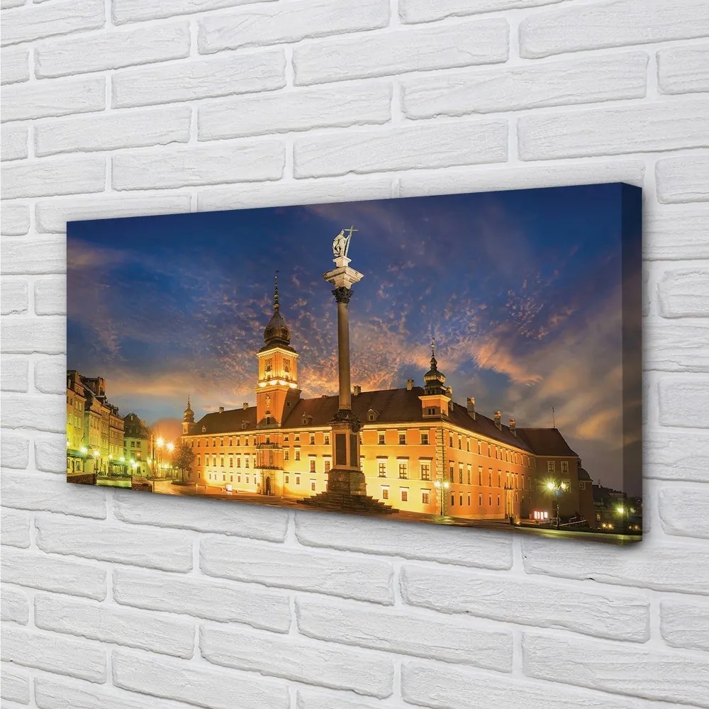 Obrazy na plátně Warsaw Old Town sunset 100x50 cm