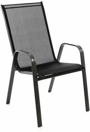 Divero 55672 stohovatelná zahradní židle - černá