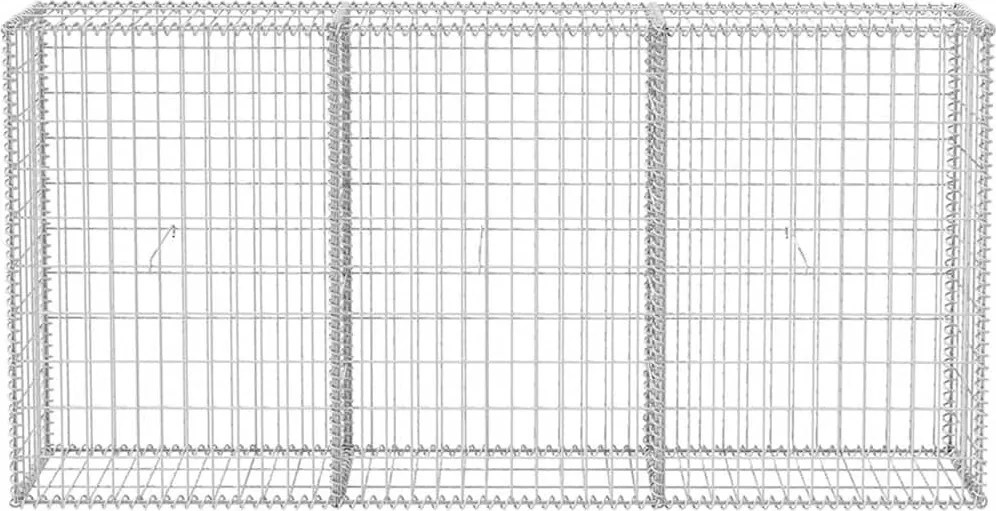 vidaXL Gabionový koš pozinkovaná ocel 200 x 30 x 100 cm   [142548]