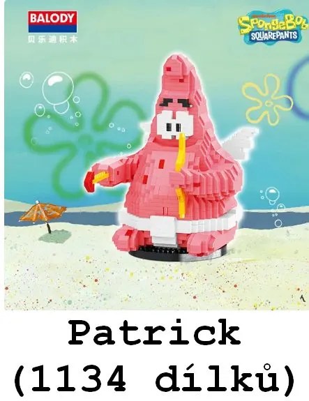 Spongebob stavebnice Číslovka: Patrick (1134 dílků)