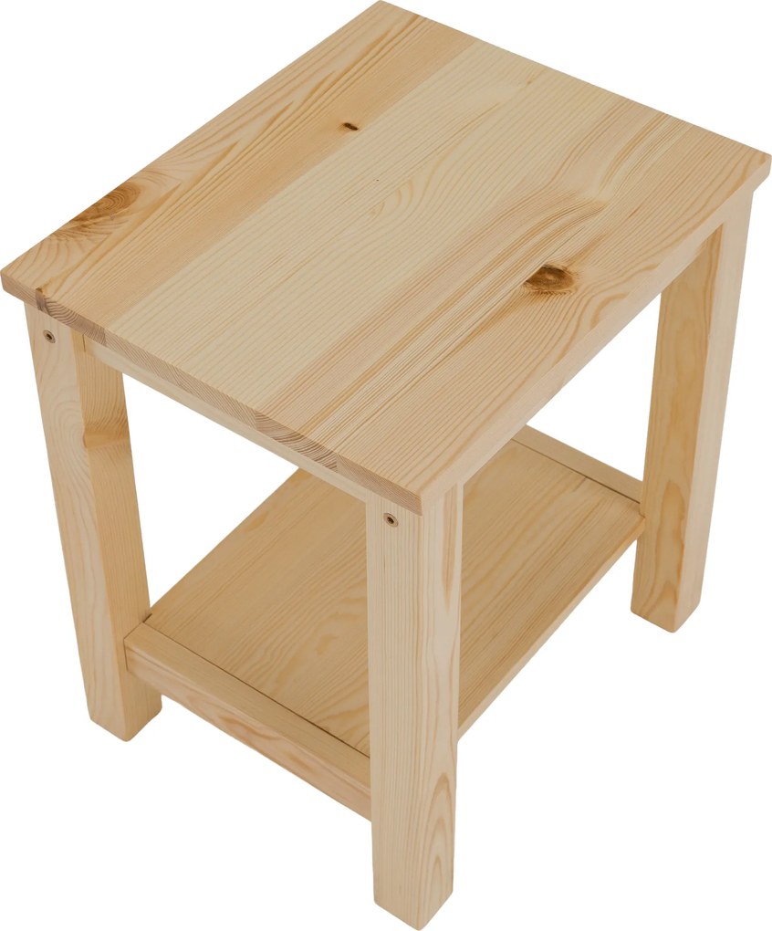 Noční stolek, masív/přírodní, FOSIL