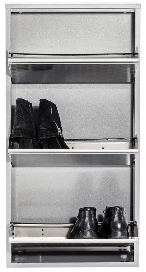 Kovový botník ve stříbrné barvě Kare Design Caruso