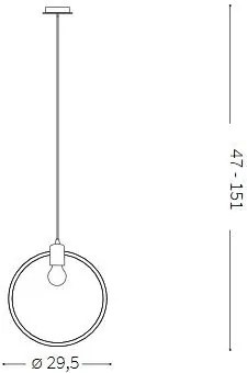 Závěsné svítidlo Ideal Lux ABC SP1 round 207841 kruhové