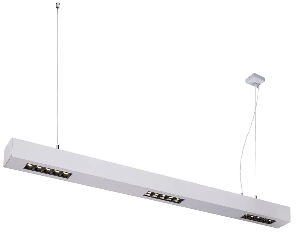 BIG WHITE Q-LINE PD LED vnitřní závěsné svítidlo, 1m, BAP, stříbrná, 3000K 1000934