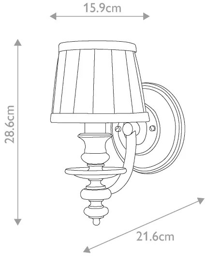 Hinkley HK-DUNHILL1 - Nástěnné svítidlo DUNHILL 1xE14/60W/230V