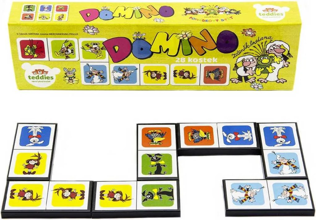 _Ostatní 1_ Hra domino Pojď s námi do pohádky 28 dílků ilustrace Večerníček bn10446