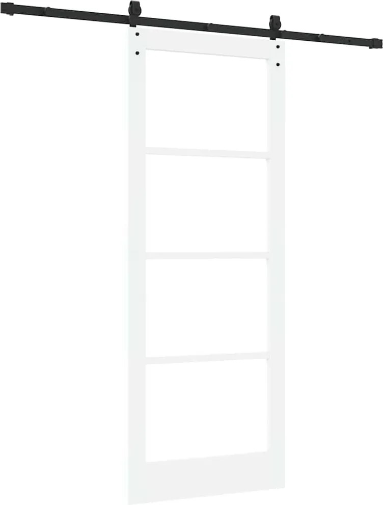 Posuvné dveře 83 x 211 cm Masivní borové dřevo a sklo 3332392