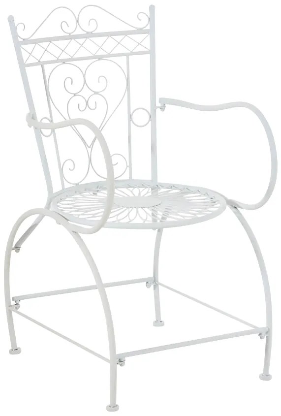 Kovová židle Sheela s područkami - Bílá